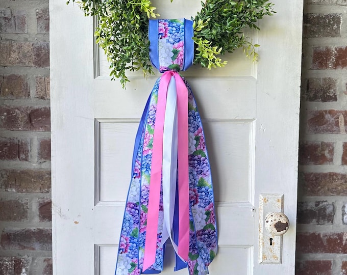 Wreath Sash With Ribbon Spring Summer Front Door Decor Mother’s Day ...