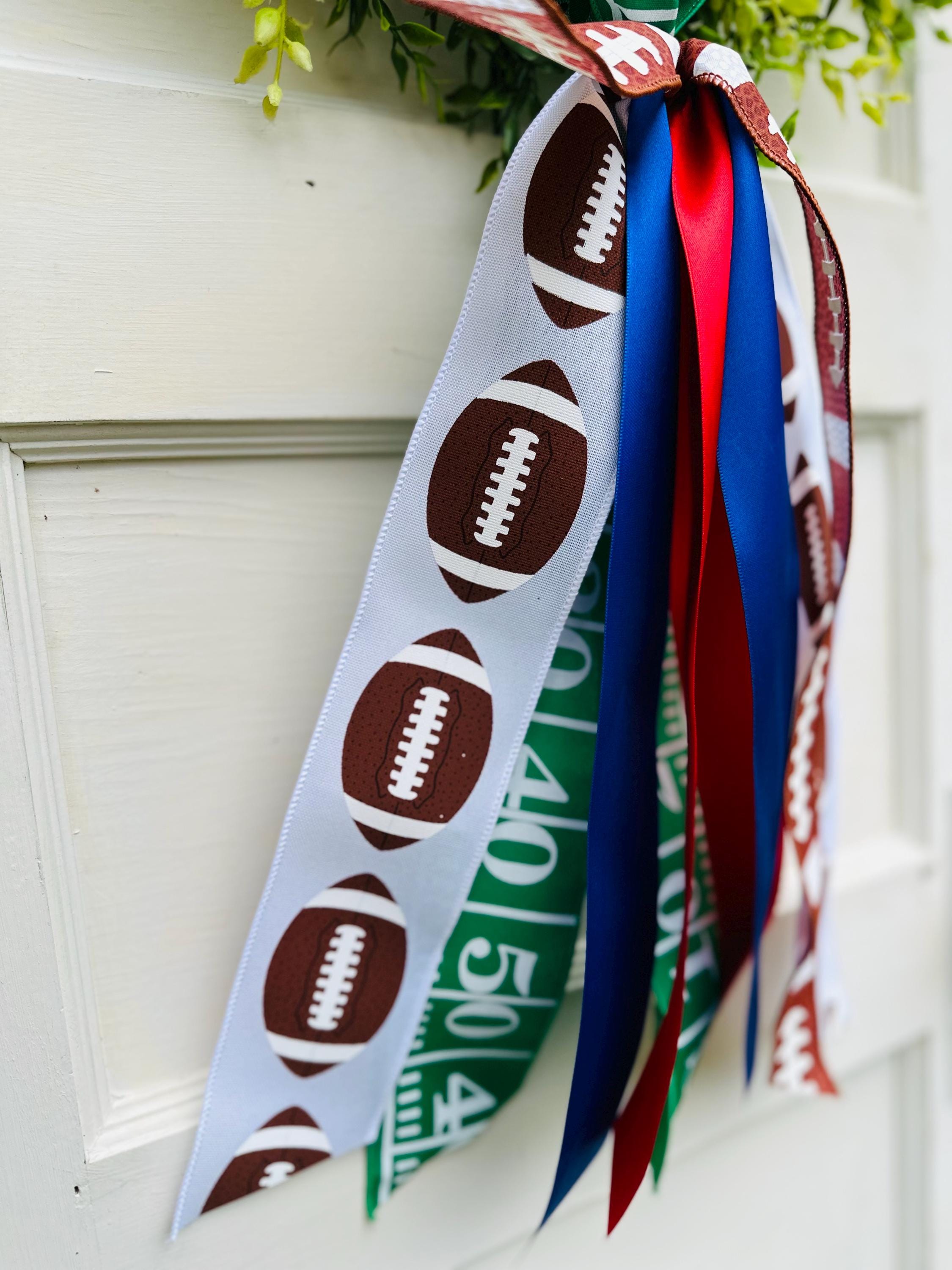 Wreath Sash for Front Door Football Sash for Game Day Door Decor Front ...