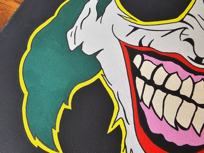 Joker Smile 50cm X 40cm Wall Art, Cartoon Painting, Canvas, Decoration ...