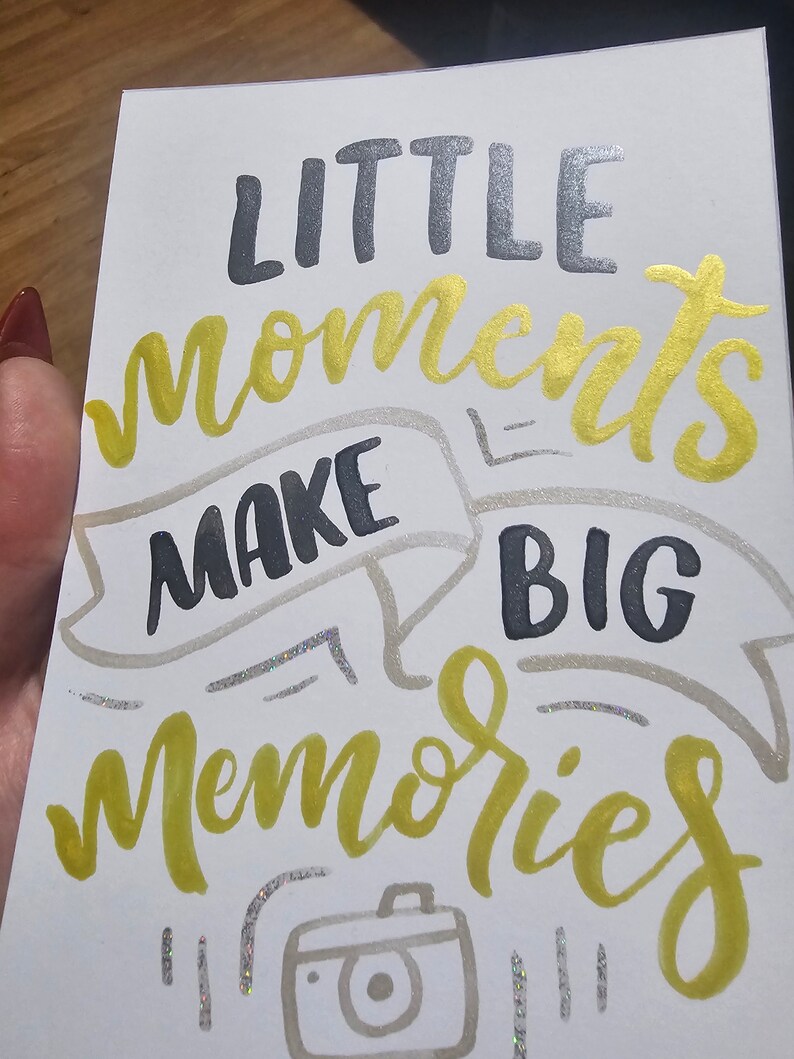 Little Moments, Big Memories Memo Card, Scrapbook, Notes, Colourful ...