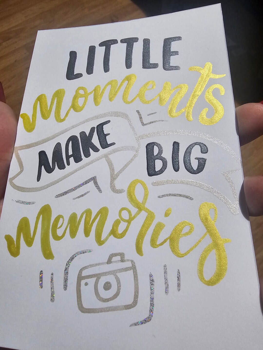 Little Moments, Big Memories Memo Card, Scrapbook, Notes, Colourful ...