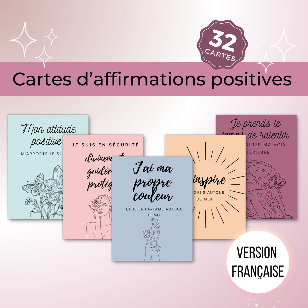 Printable Positive Affirmations Cards for Women, Printable Positive ...