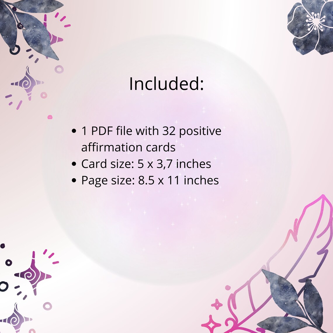 Printable Positive Affirmations Cards for Women, Printable Positive ...