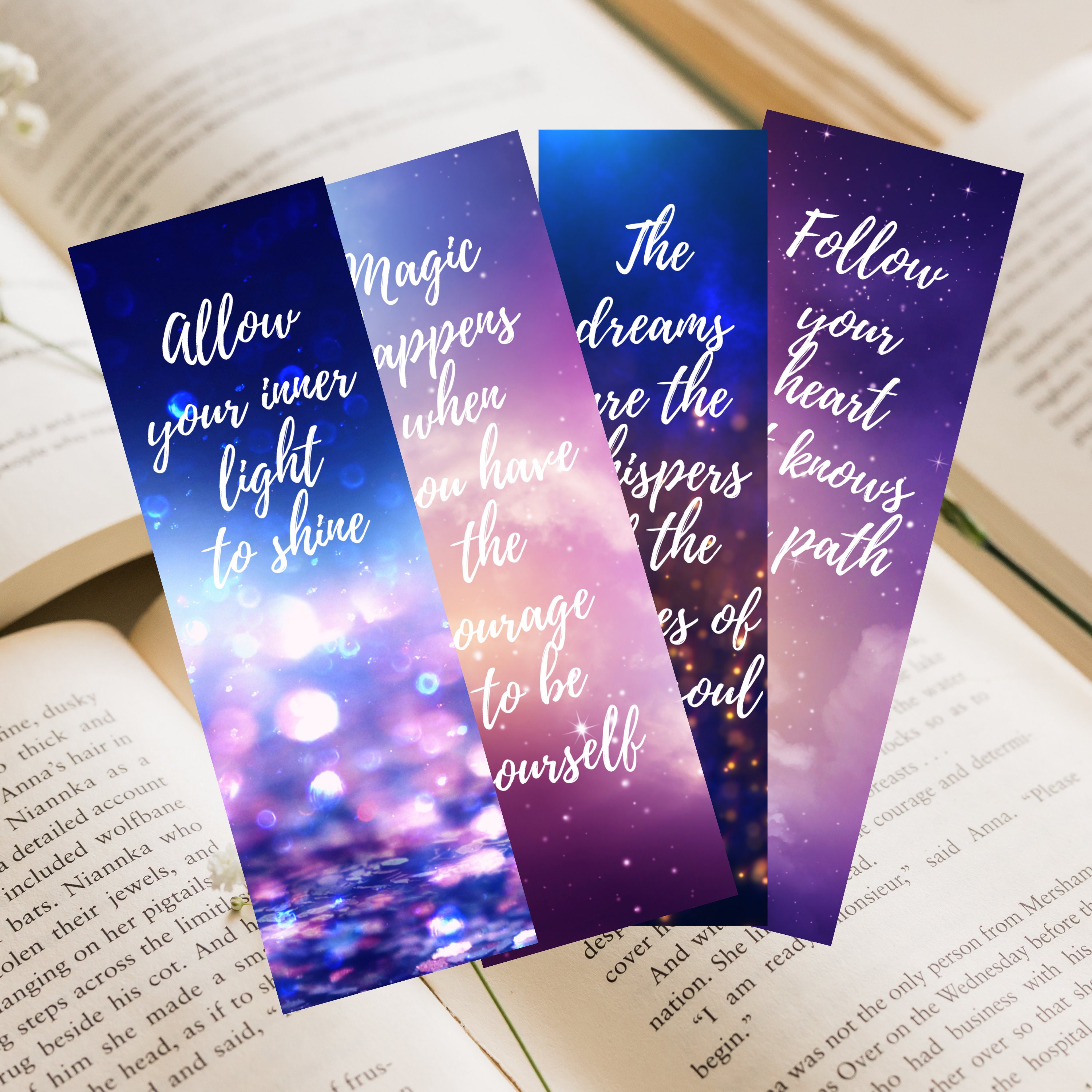 Positive Affirmations Bookmarks, Printable Positive Quotes Bookmarks ...