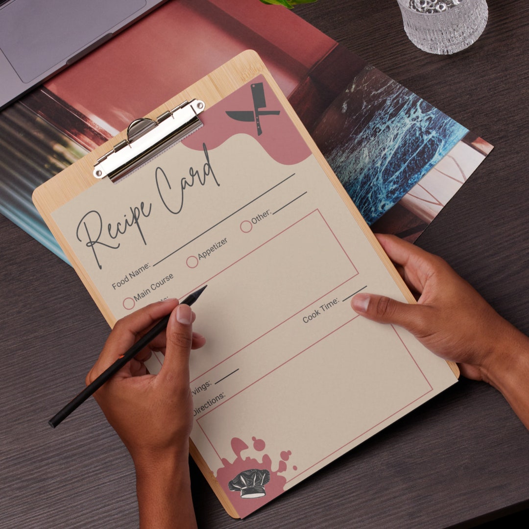 Editable Recipe Cards, DIY Recipe Cards Template Design, Food Pack ...