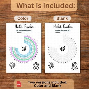 Habit Tracker | Printable Habit Tracker | A5, A4 & Letter Journal Page ...