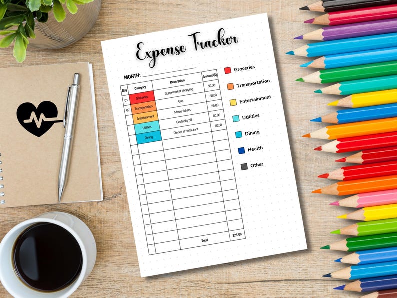 Finance Tracker Printable | Expense Tracker | Paycheck Budget | Debt ...