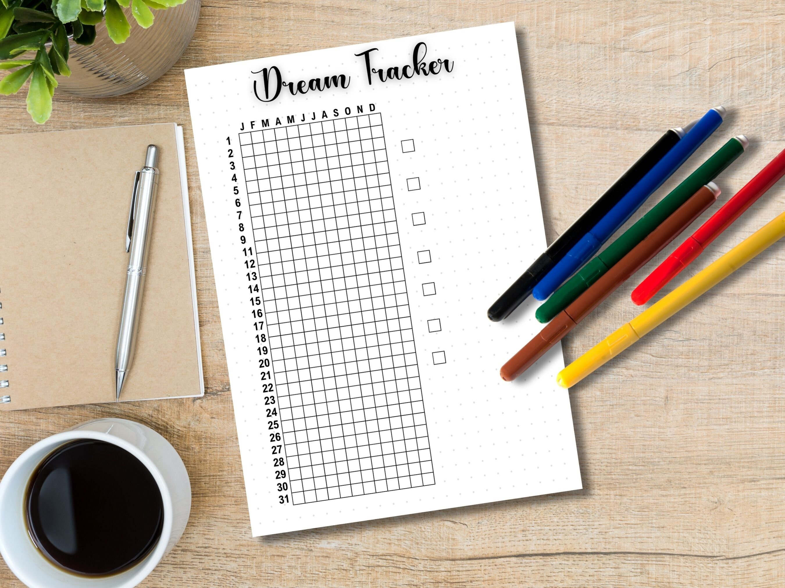Dream Tracker | Printable Tracker | Dream Log | A5, A4 & Letter Journal ...