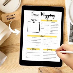 Bible Verse Mapping Printable | Bible Study Guide | Devotional Journal ...