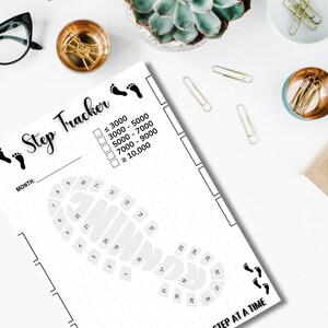 Printable Monthly Step Tracker: A5, A4, Letter Sizes - Etsy