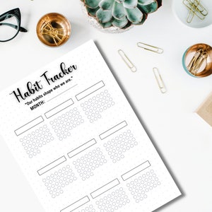 Printable Habit Tracker: Daily & Monthly Goal Log (A5, A4, Letter) (PDF ...