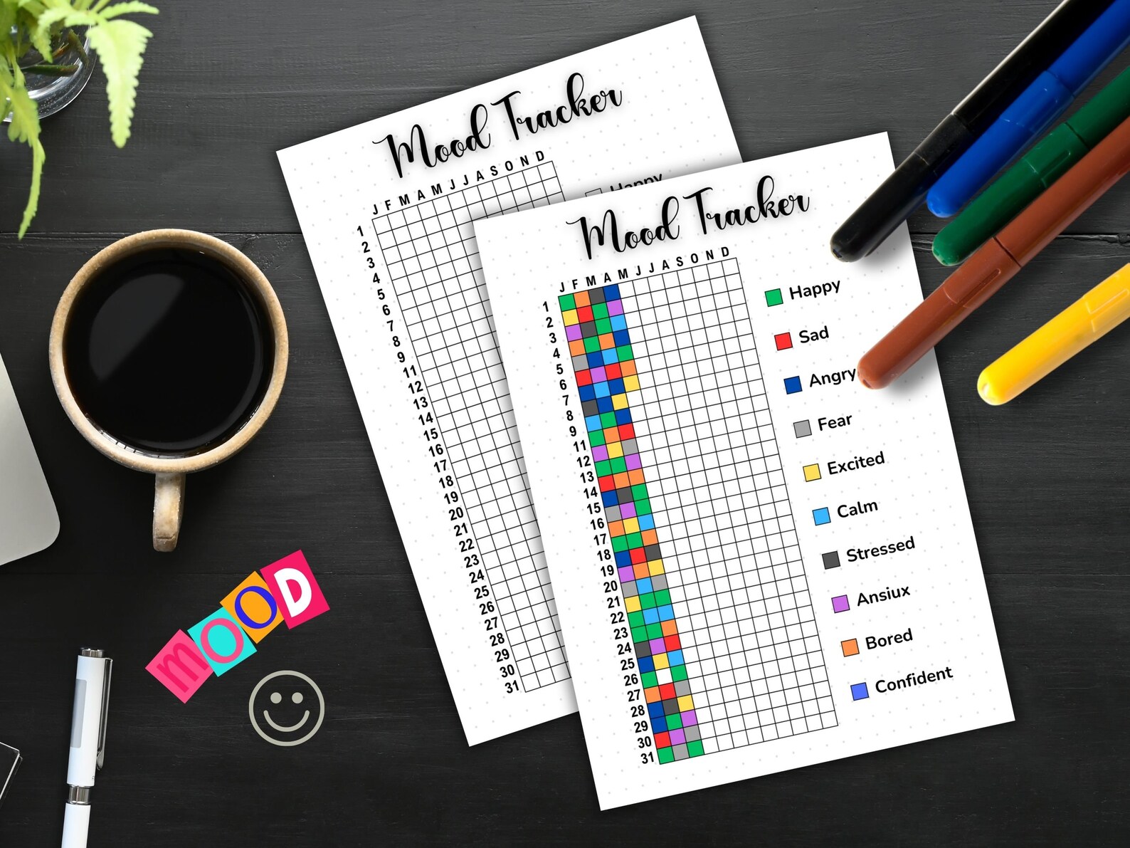 Yearly Tracker Bundle | Printable Tracker Bundle | A5, A4 & Letter ...