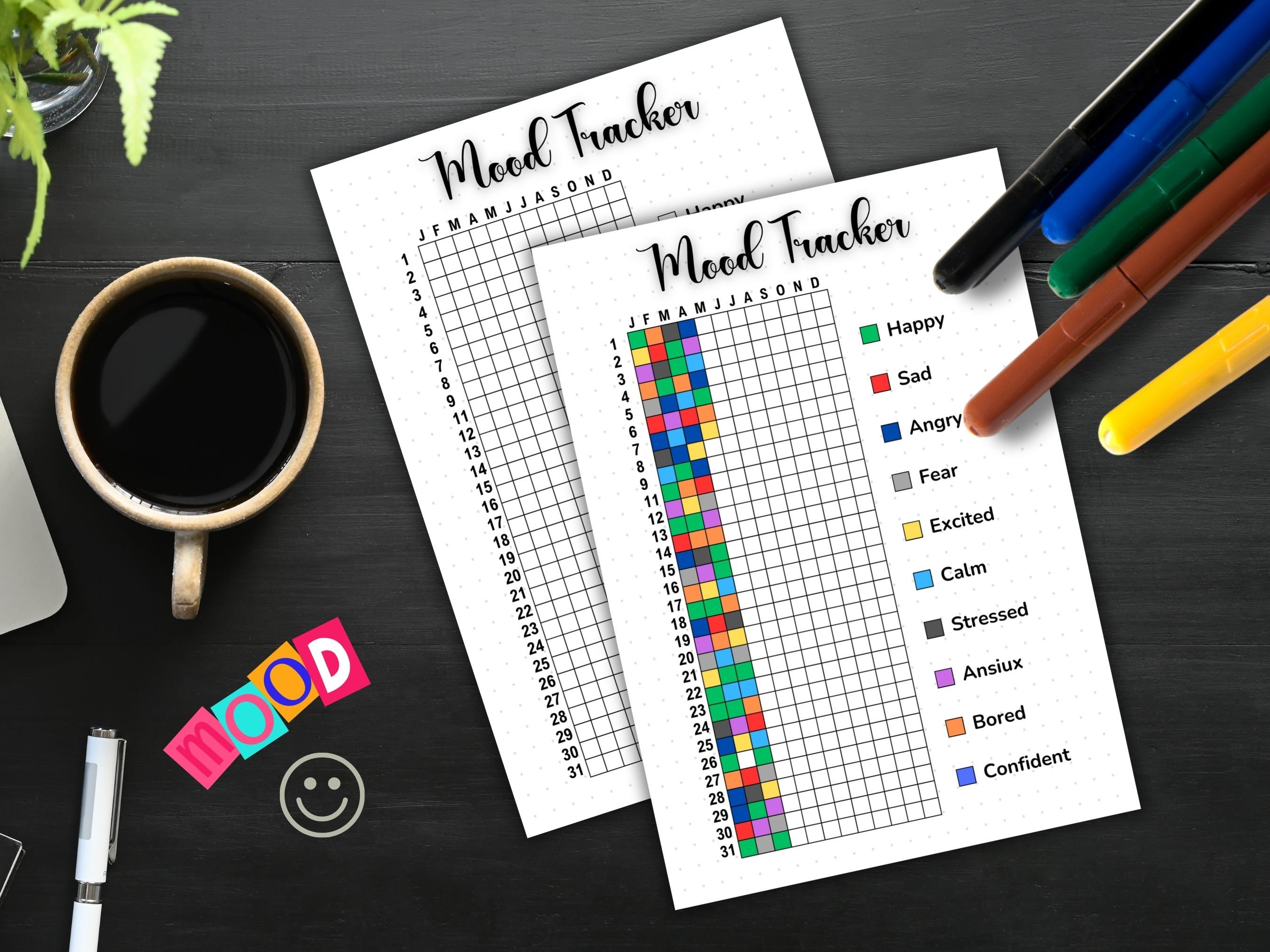 Yearly Tracker Bundle Printable Tracker Bundle A5, A4 & Letter Journal ...
