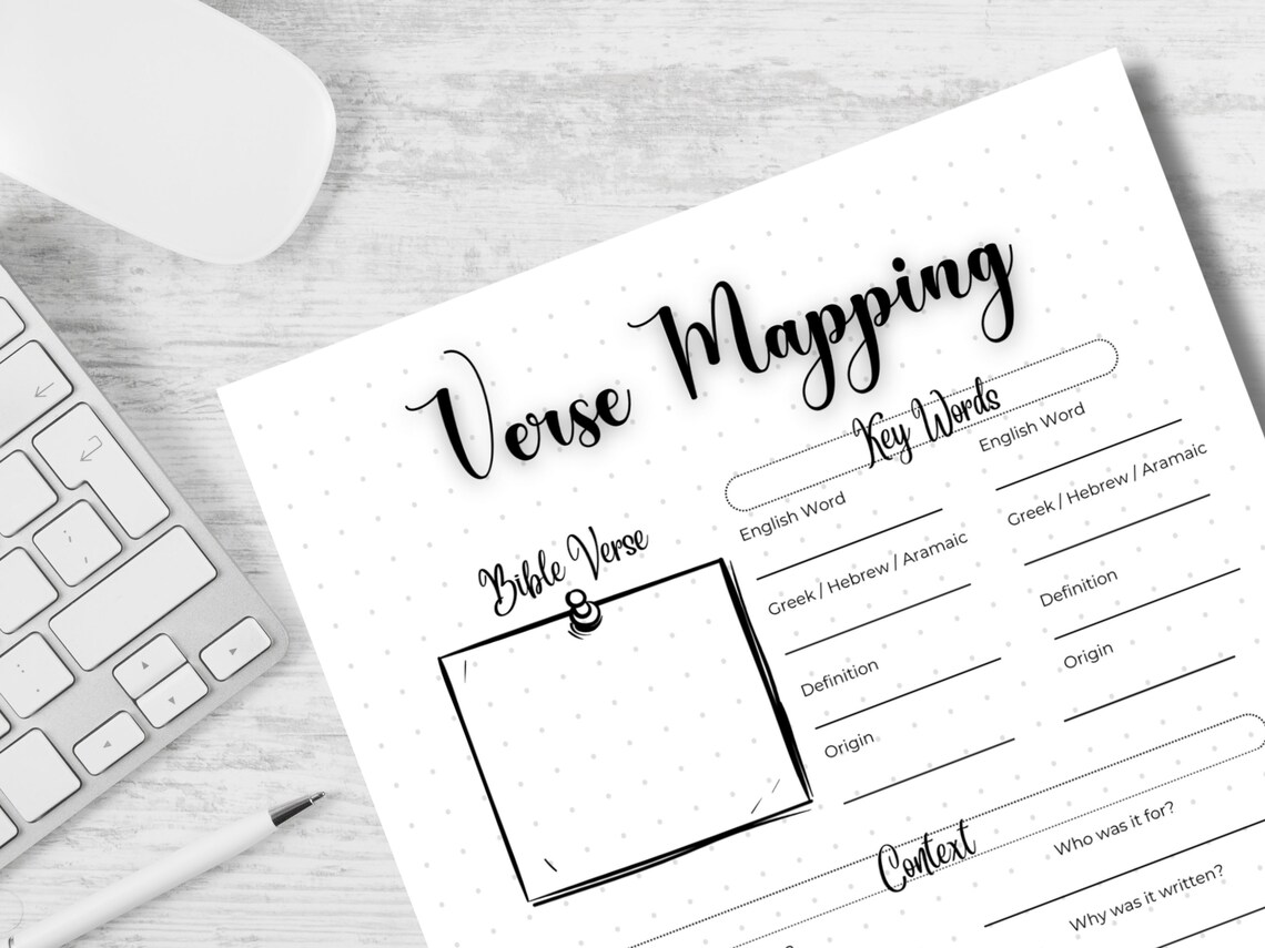 Bible Verse Mapping Printable | Bible Study Guide | Devotional Journal ...
