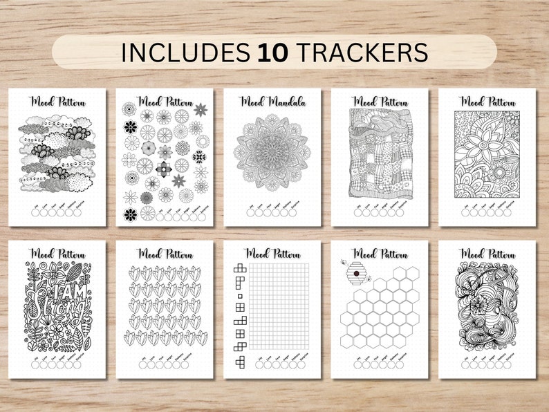 Mood Tracker Bundle | Printable Mood Tracker Bundle | A5, A4 & Letter ...