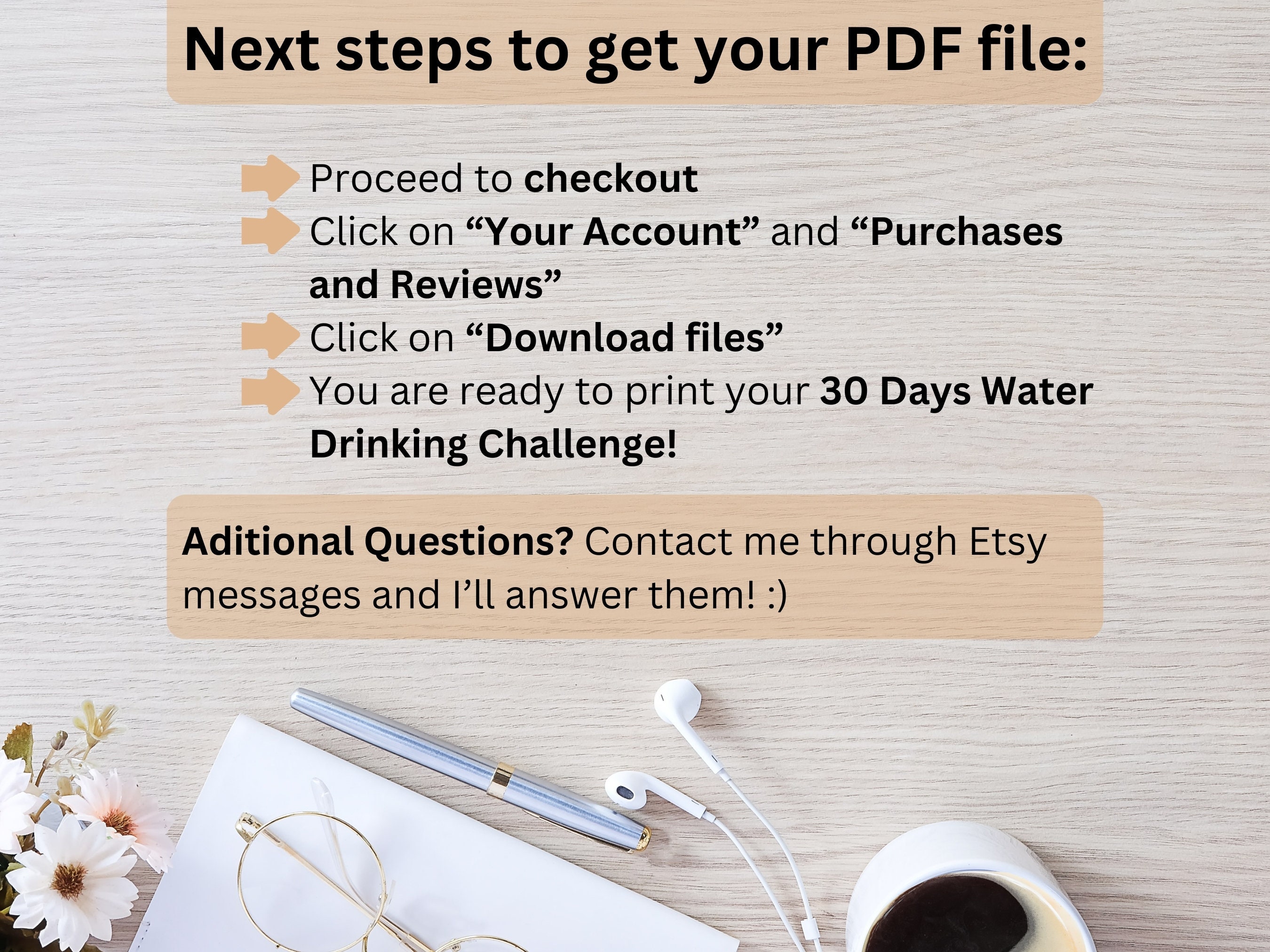 30 Day Water Drinking Challenge | Water Drinking Tracker | Daily Water ...