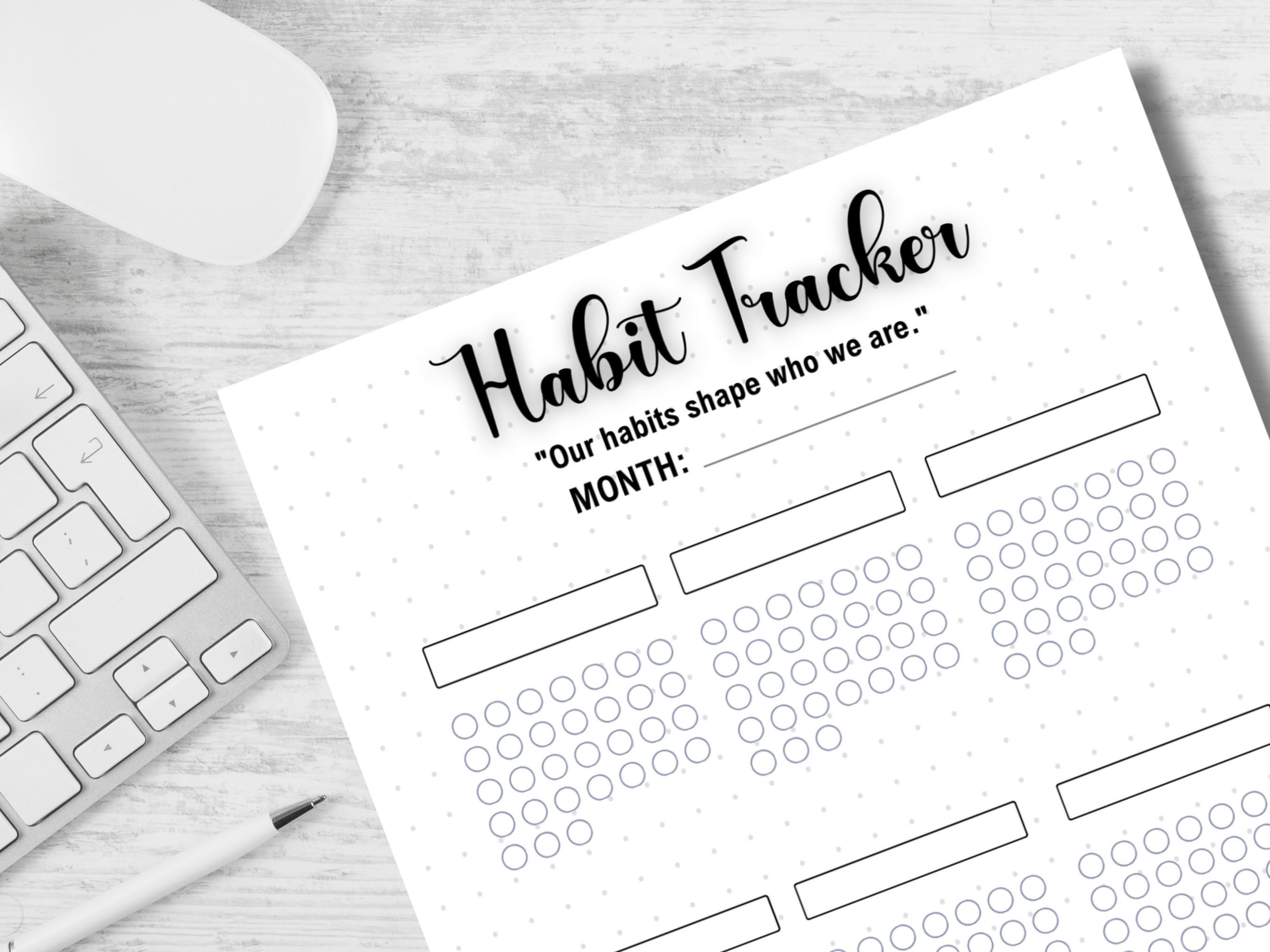 Habit Tracker Printable Habit Tracker A5, A4 & Letter Journal Page ...
