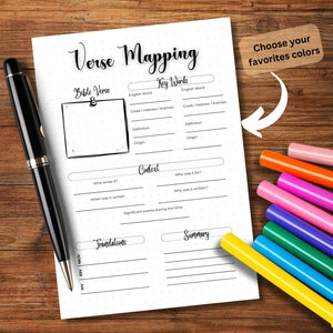 Bible Verse Mapping Printable | Bible Study Guide | Devotional Journal ...