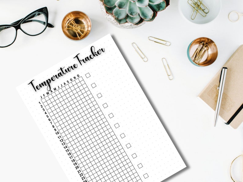 Temperature Tracker Printable Temperature Tracker A5, A4 & Letter ...