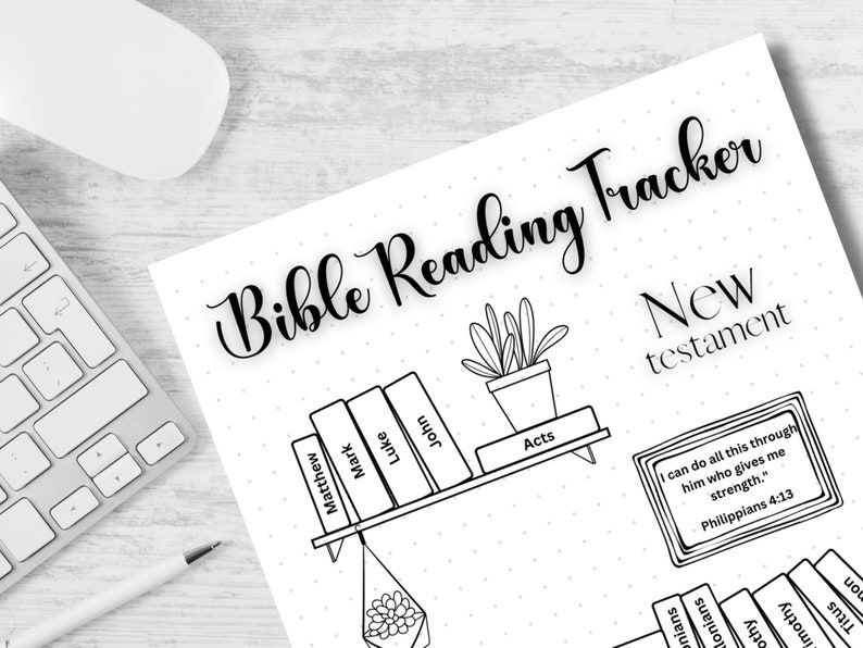 Bible Reading Tracker | A5, A4 & Letter Page | Old Testament | New ...