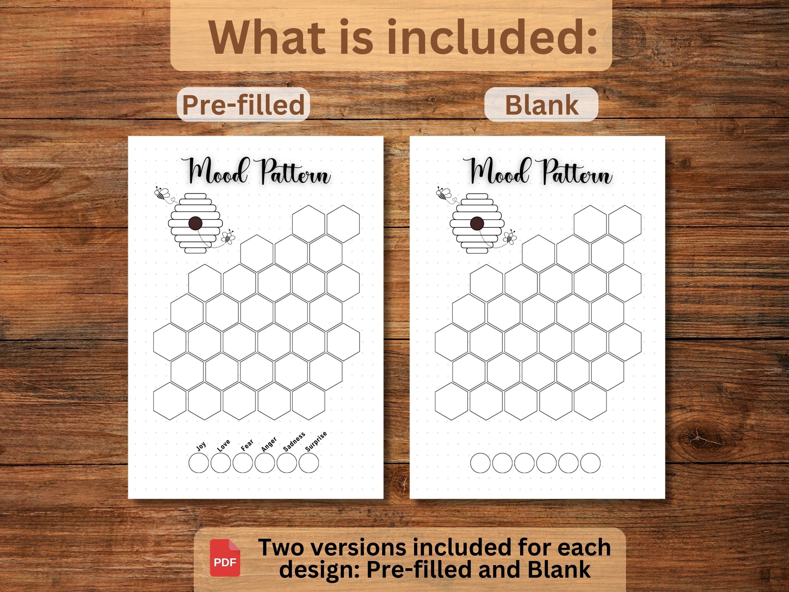 Mood Tracker Bundle Printable Mood Tracker Bundle A5, A4 & Letter ...