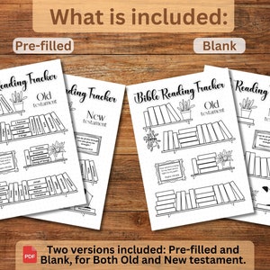 Bible Reading Tracker | A5, A4 & Letter Page | Old Testament | New ...