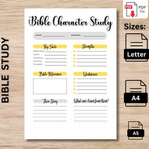 Bible Character Study Guide Printable | Bible Study Guide | Devotional ...