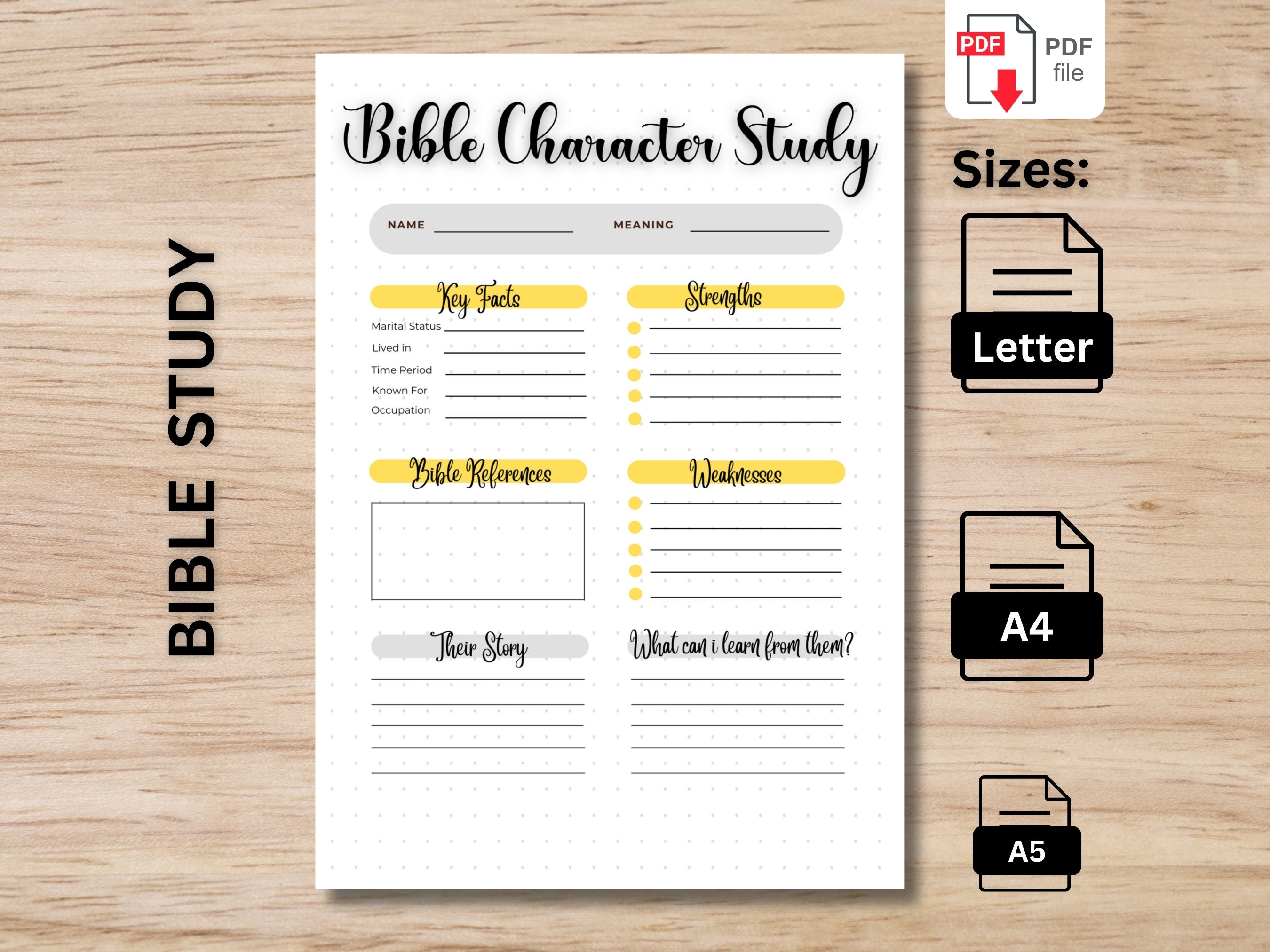 Bible Character Study Guide Printable | Bible Study Guide | Devotional ...