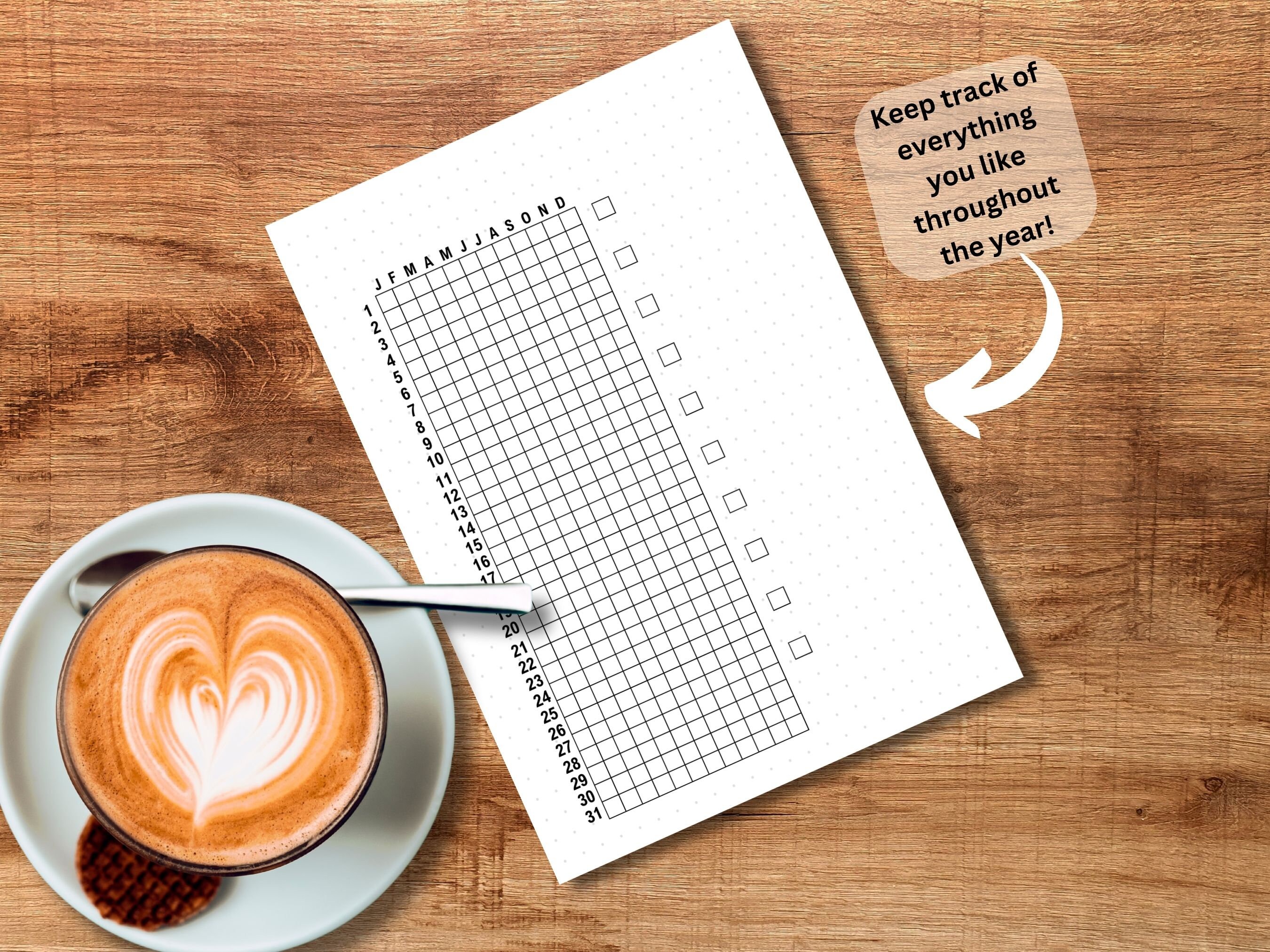 Blank Yearly Tracker | Printable Empty Tracker | A5, A4 & Letter ...