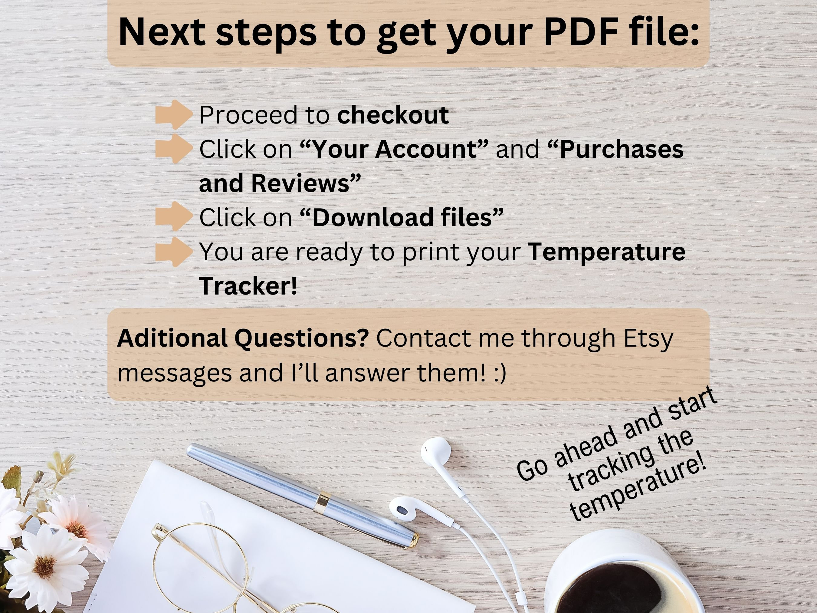 Temperature Tracker Printable Temperature Tracker A5, A4 & Letter ...