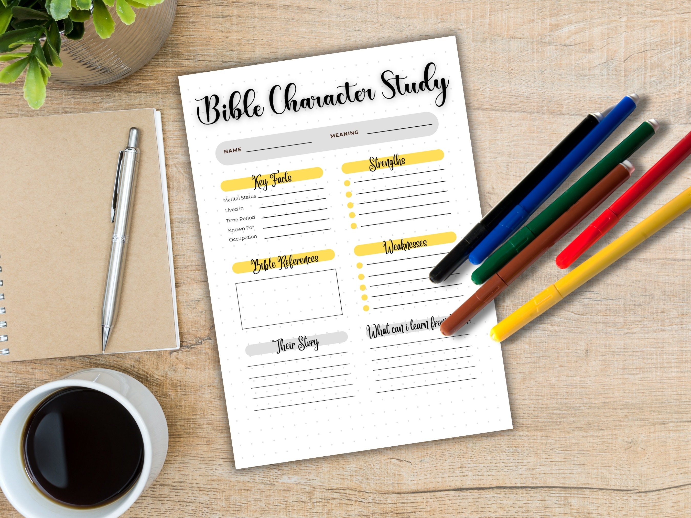 Bible Character Study Guide Printable | Bible Study Guide | Devotional ...