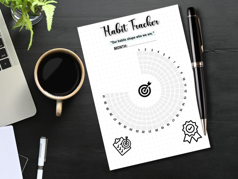 Habit Tracker | Printable Habit Tracker | A5, A4 & Letter Journal Page ...