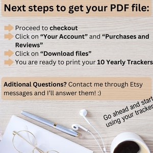 Yearly Tracker Bundle | Printable Tracker Bundle | A5, A4 & Letter ...