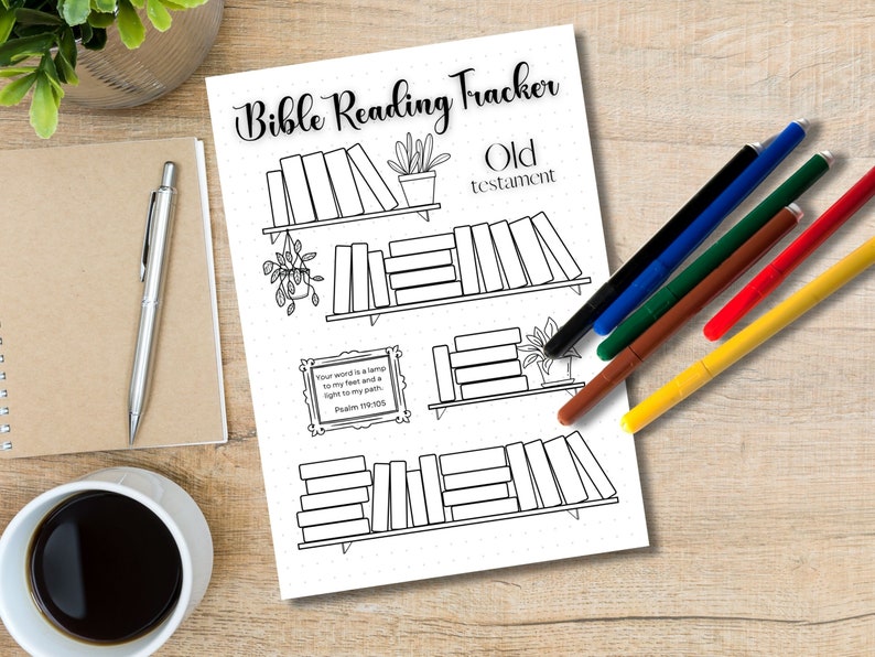 Bible Reading Tracker | A5, A4 & Letter Page | Old Testament | New ...