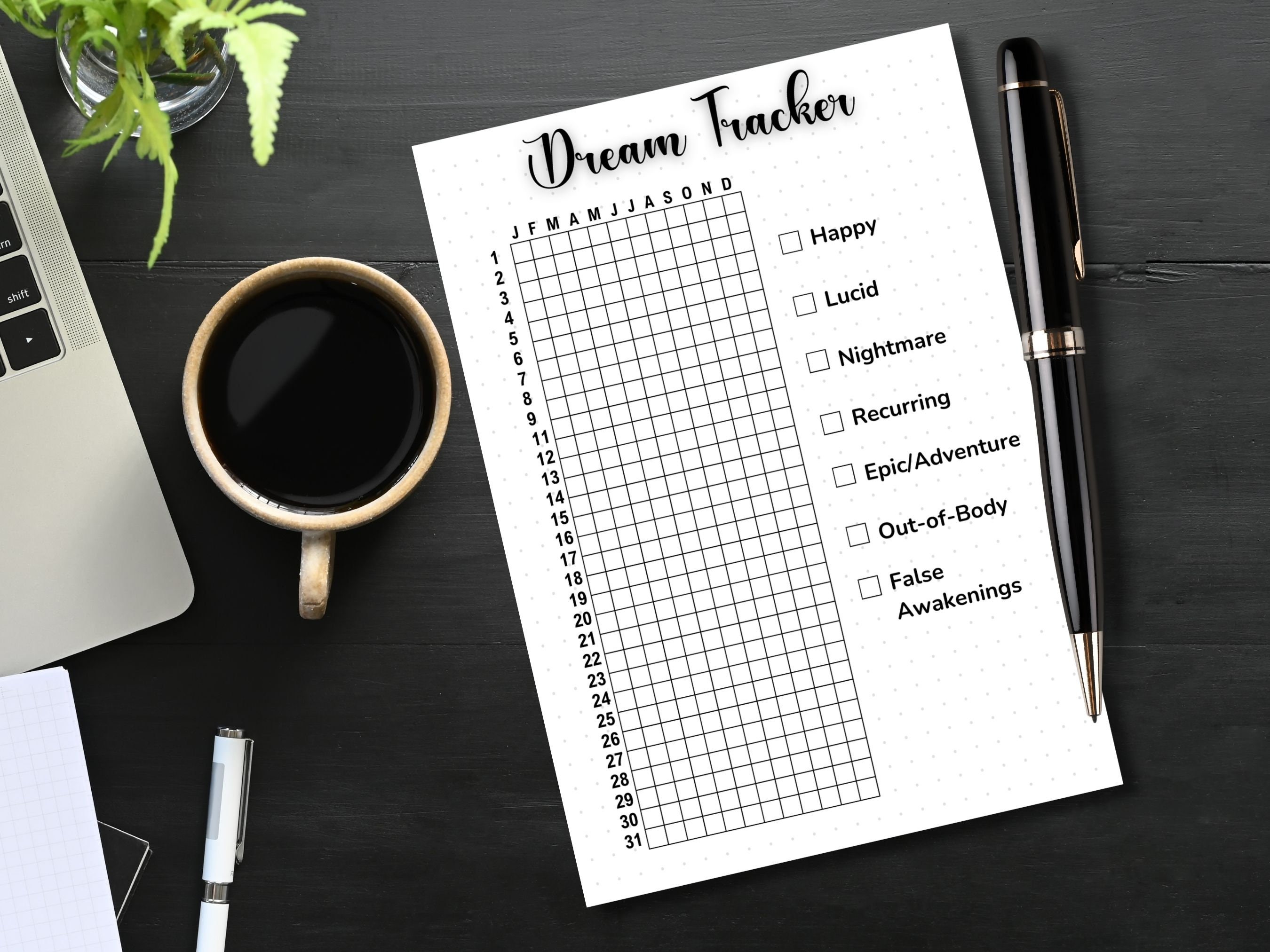 Dream Tracker Printable Tracker Dream Log A5, A4 & Letter Journal Page ...