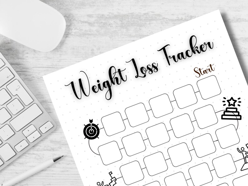 Printable Weight Loss Tracker: A5, A4 & Letter Sizes (PDF) - Etsy