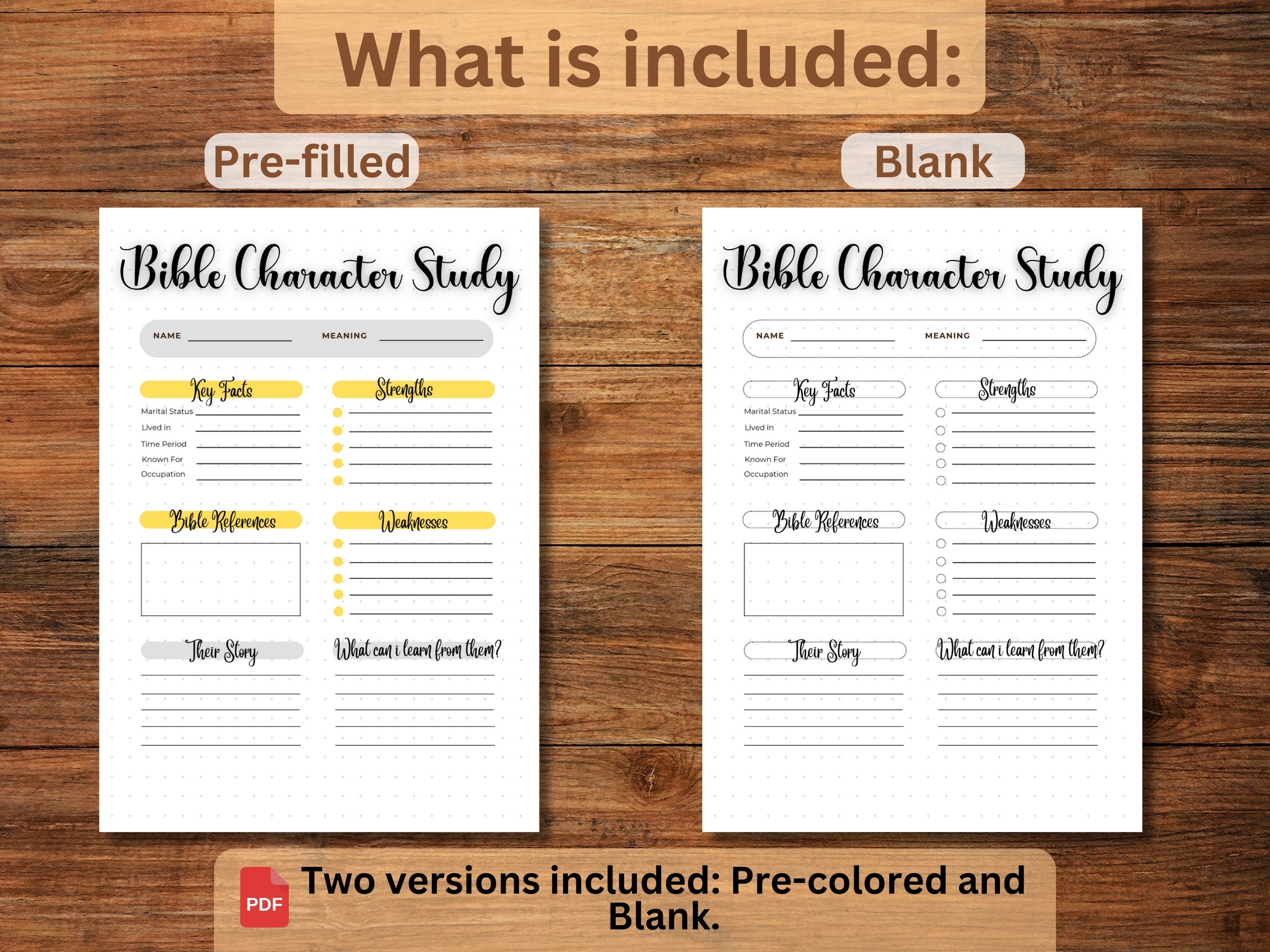 Bible Character Study Guide Printable Bible Study Guide Devotional ...