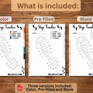 Printable Monthly Step Tracker: A5, A4, Letter Sizes - Etsy