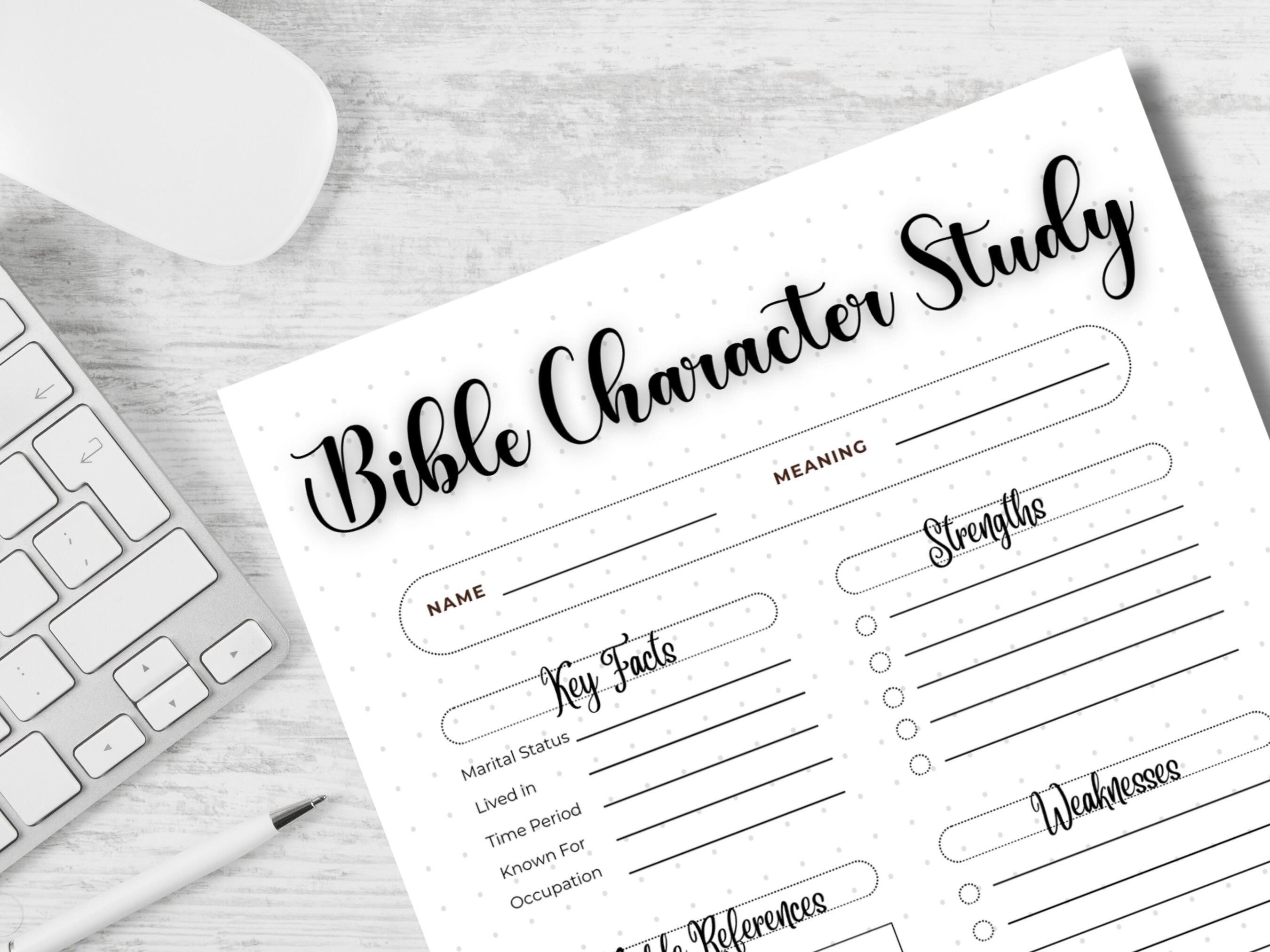 Bible Character Study Guide Printable | Bible Study Guide | Devotional ...