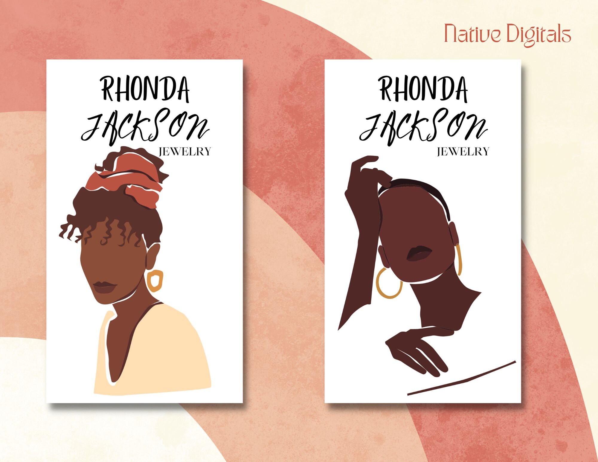 8 Afro Indigenous Card Template Editable DIY Print at Home - Etsy