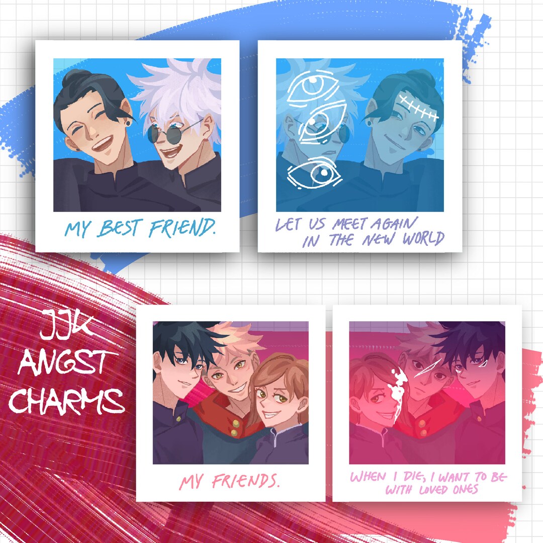 JJK Anime Satosugu Trio Polaroid Angst Charms - Etsy