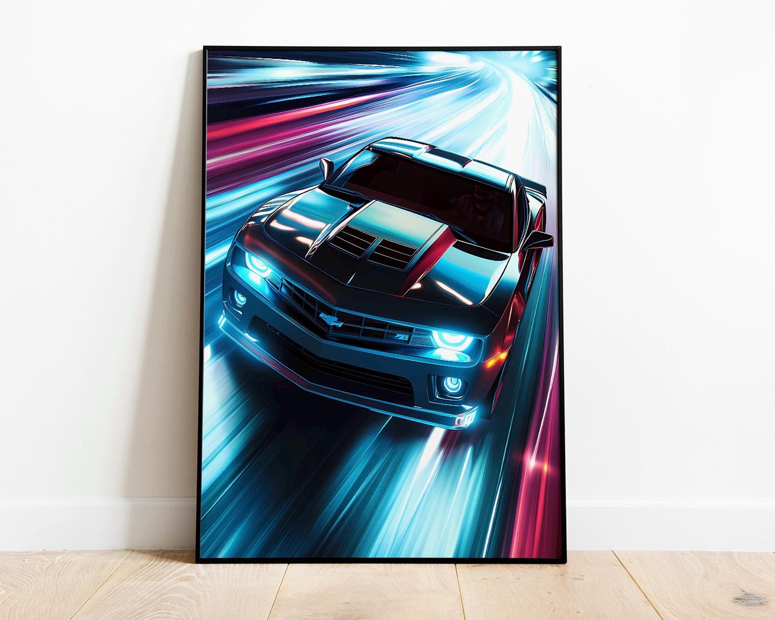 Set of 4 Chevrolet Camaro Prints, Car Poster, Digital Illustration ...