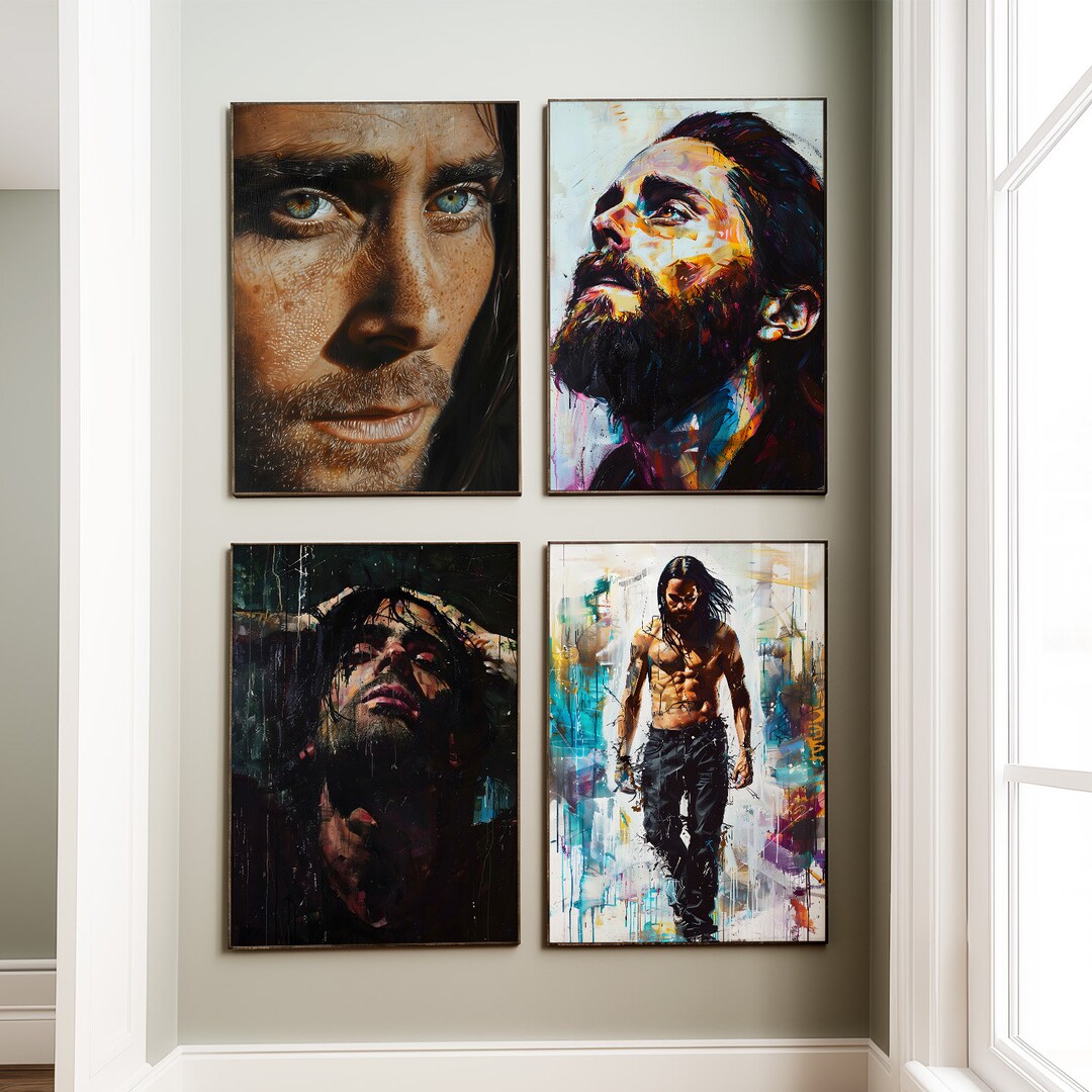 Set of 5 Jared Leto Prints, Acrylic Poster, Digital Illustration ...