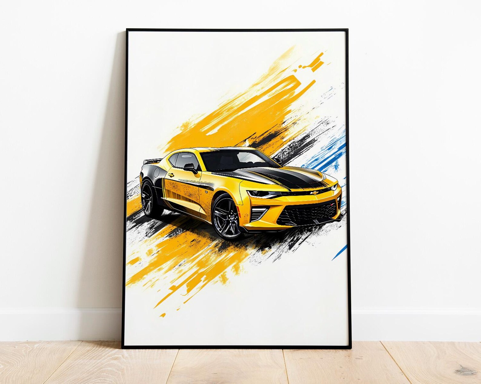 Set of 4 Chevrolet Camaro Prints, Car Poster, Digital Illustration ...