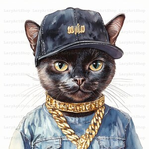 10 PNG & JPG Hip-hop Cats Clipart, Cute Cat Clip Art, Funny Cats ...