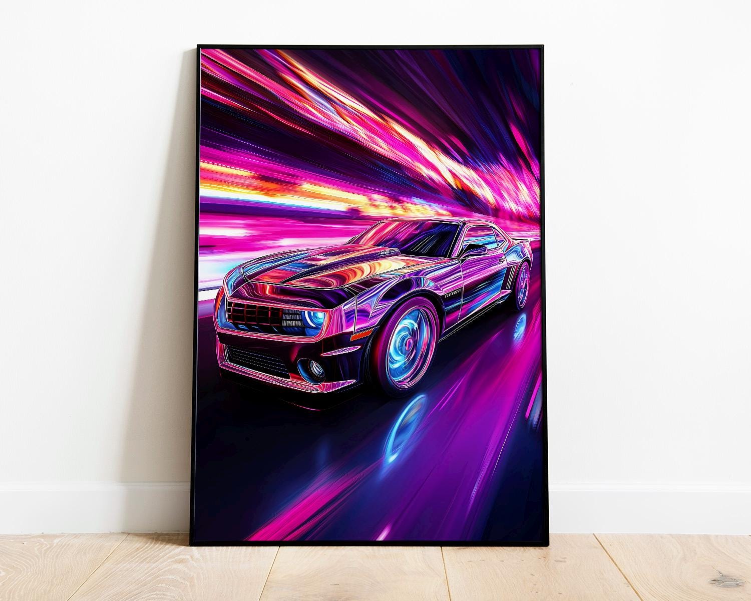 Set of 4 Chevrolet Camaro Prints, Car Poster, Digital Illustration ...