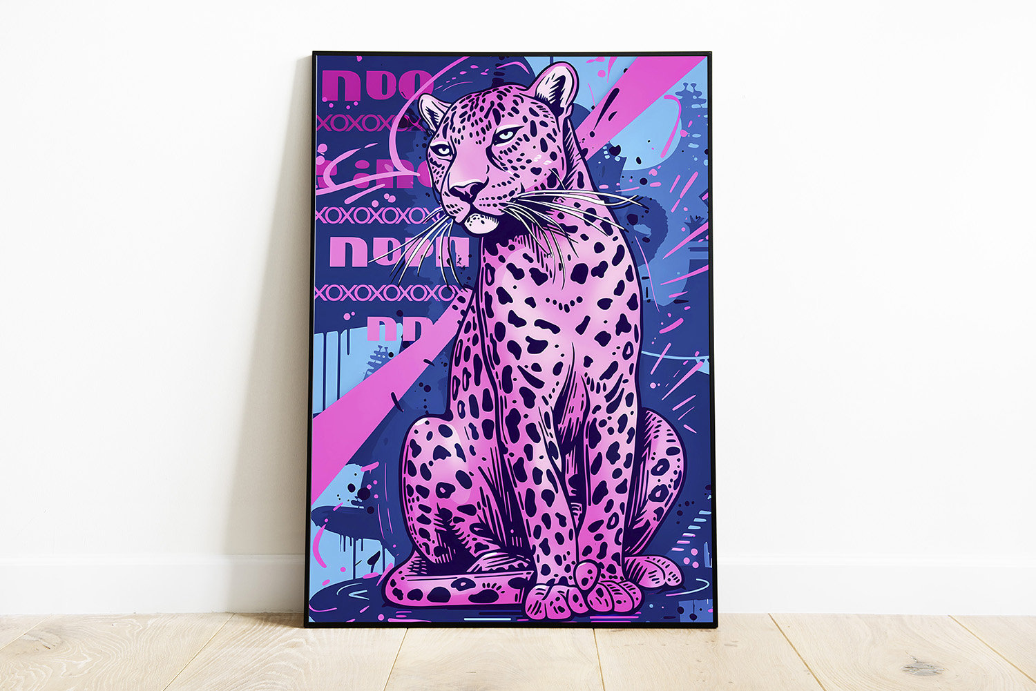 Set of 4 Preppy Art Posters, Acrylic Prints, Digital Illustration ...