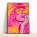 Set of 4 Preppy Art Posters, Acrylic Prints, Digital Illustration ...