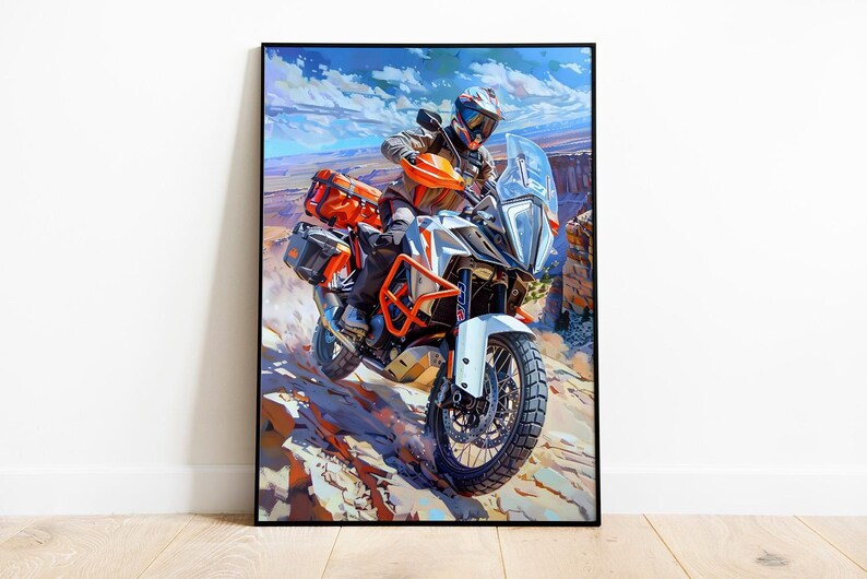 Set of 4 | Motorcycle Prints | Honda Africa Twin & KTM Adventure ...