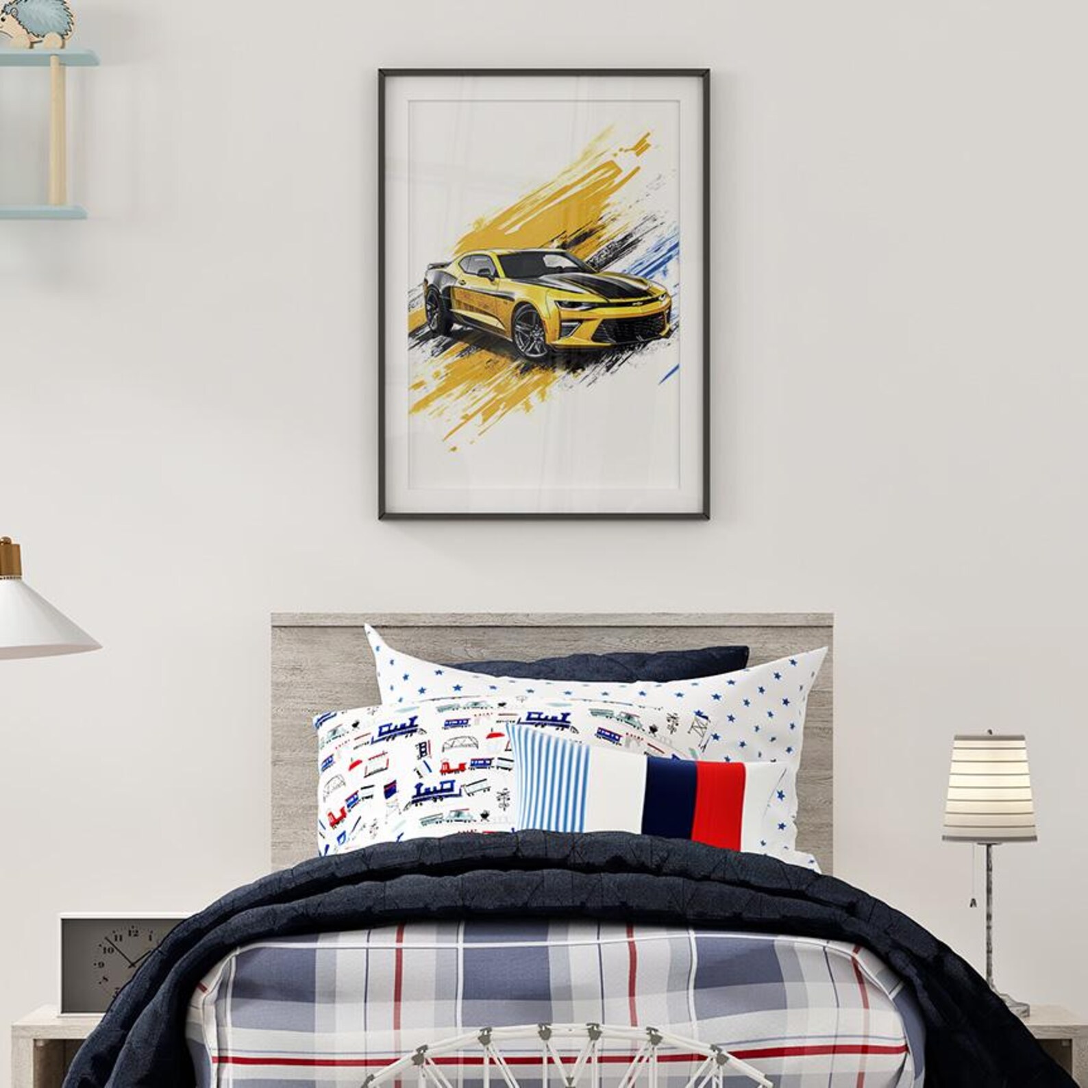 Set of 4 Chevrolet Camaro Prints, Car Poster, Digital Illustration ...